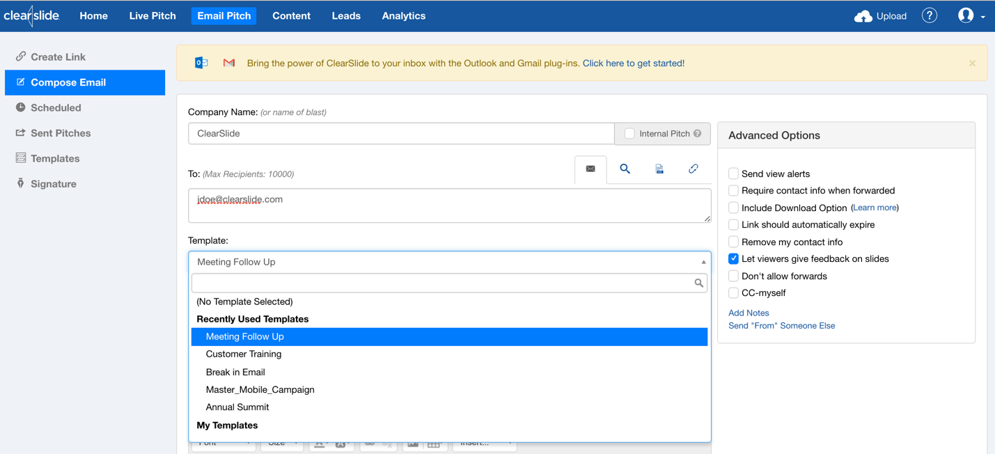 ClearSlide Product Release Updates | ClearSlide